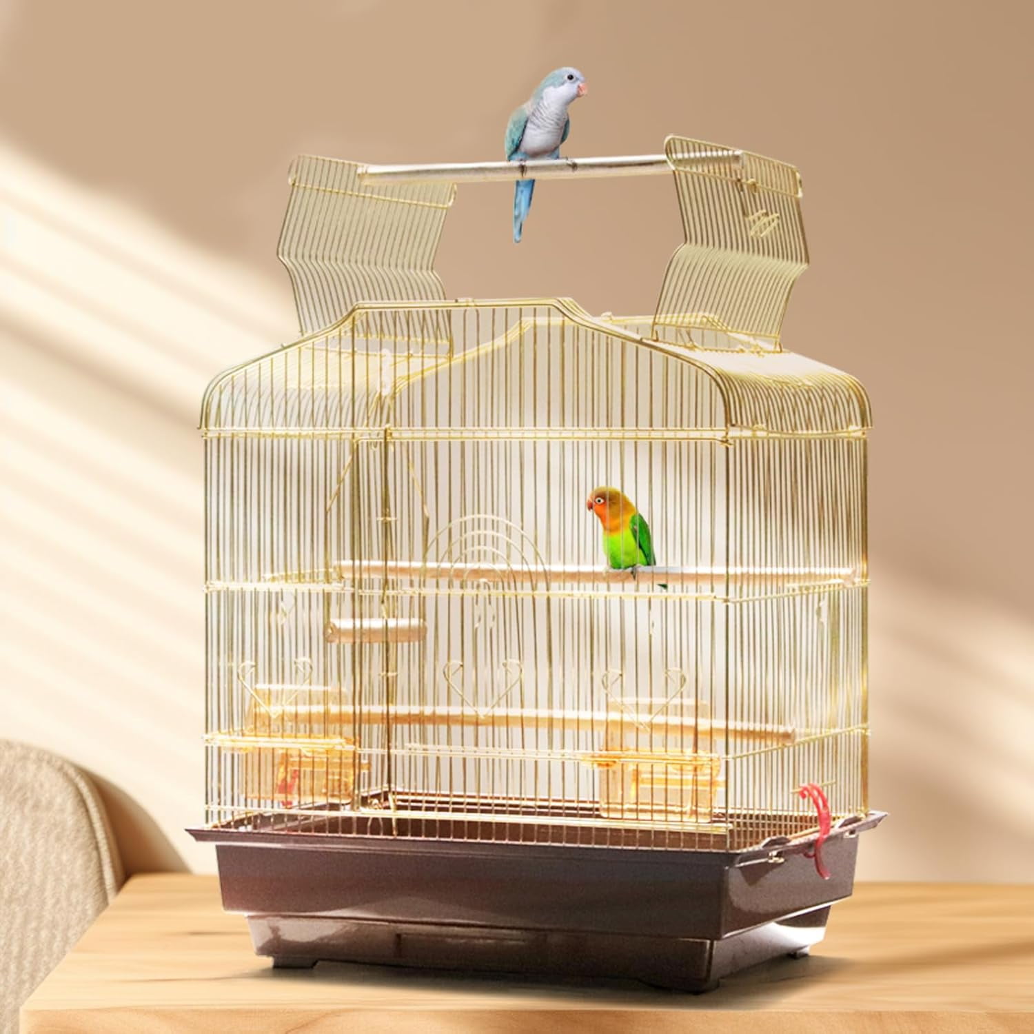 Open Play Top Travel Bird Cage for Conures, Parakeets, Lovebirds ...