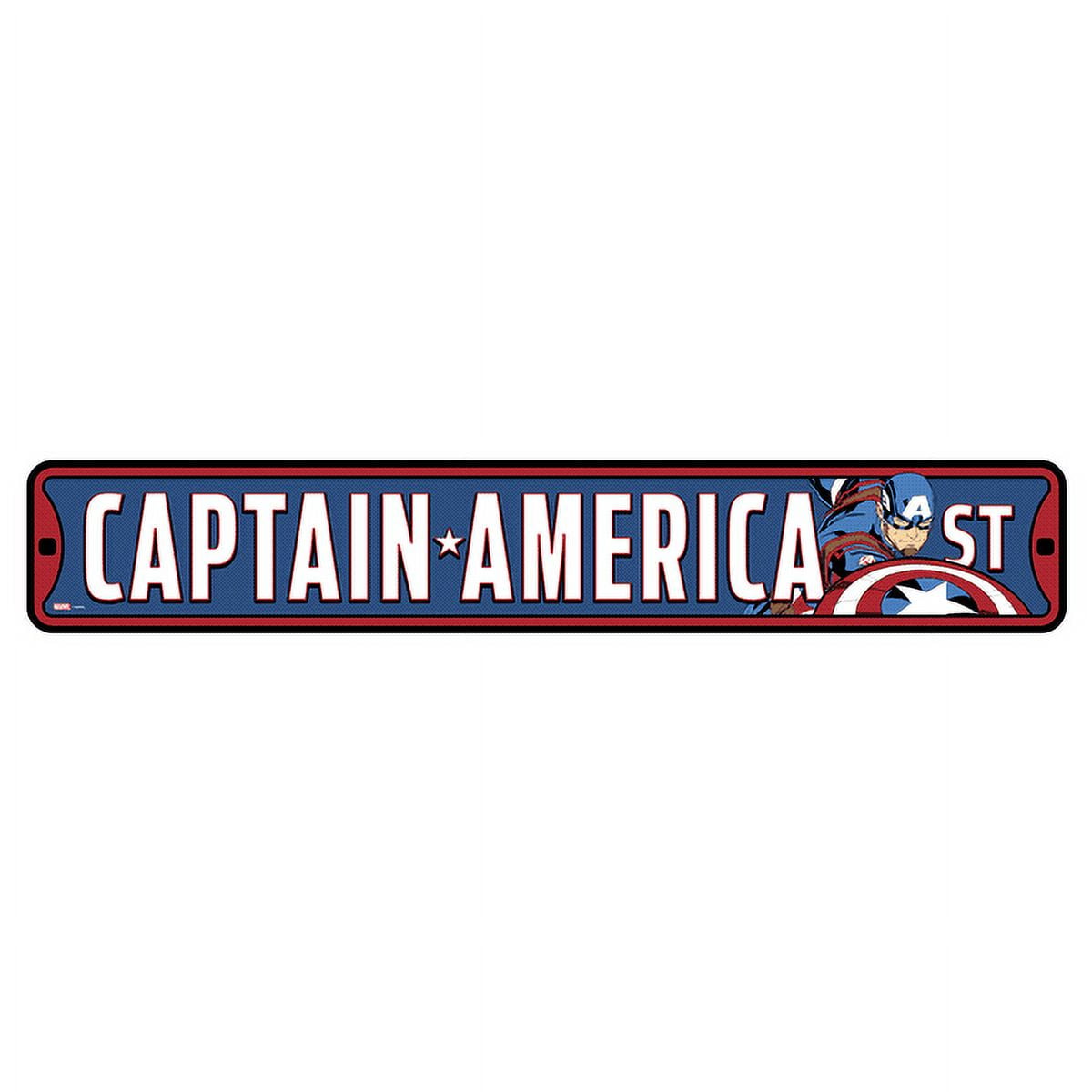 Open Road Brands Captain America Street Metal Sign 30"x5" - Walmart.com