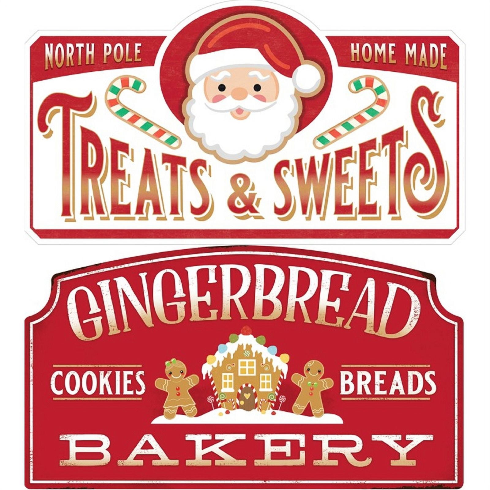 Open Road Brands Multicolored North Pole Home Made Treats & Sweets Wall ...