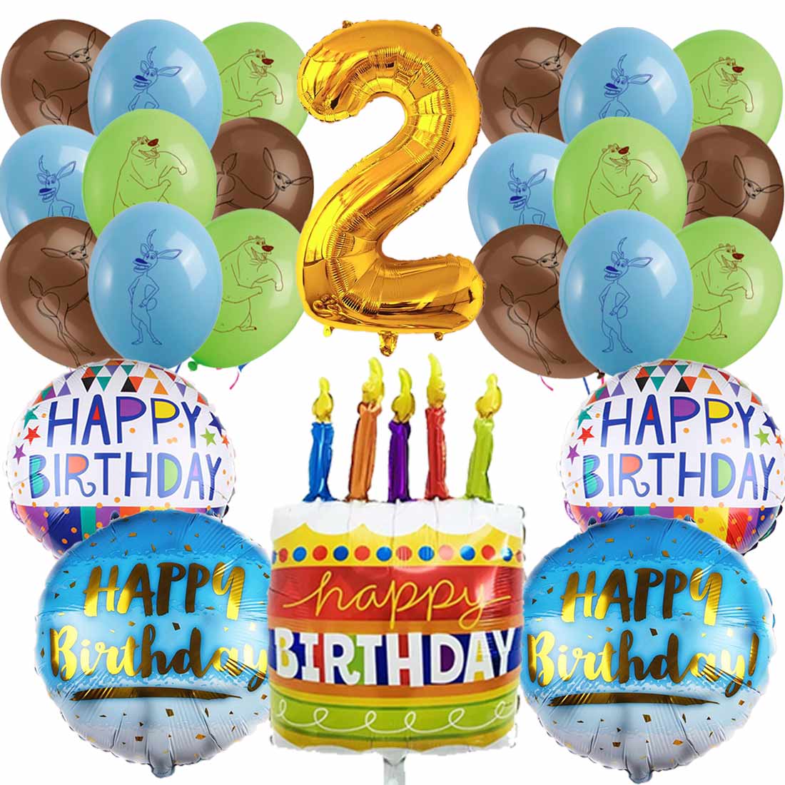 Open Season Balloons Party Supplies 2nd Big Number Decorations Decor ...