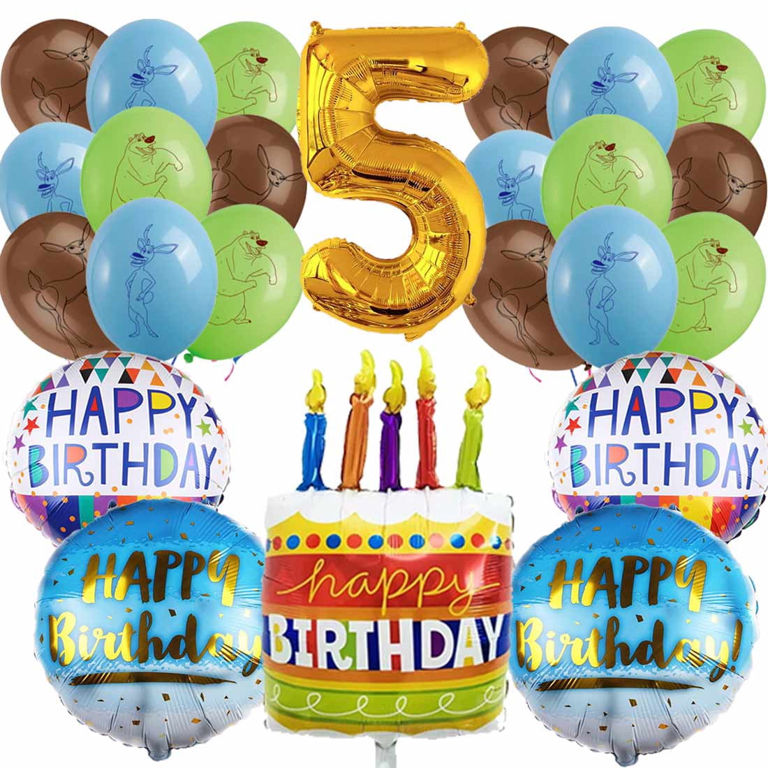 Open Season Balloons Party Supplies 5th Big Number Decorations Decor ...