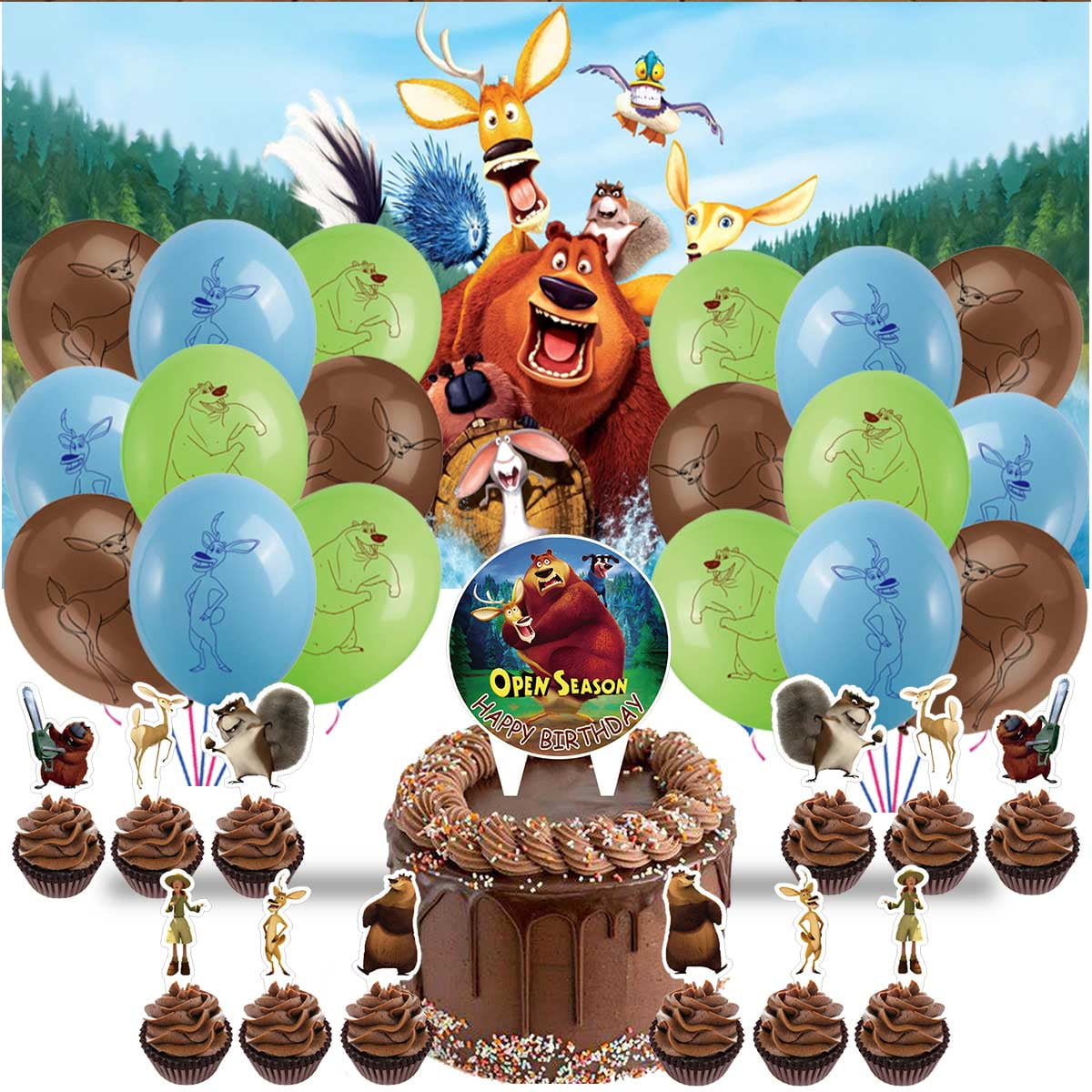 Open Season Birthday Party Supplies Balloons Paper Plates Decoration ...