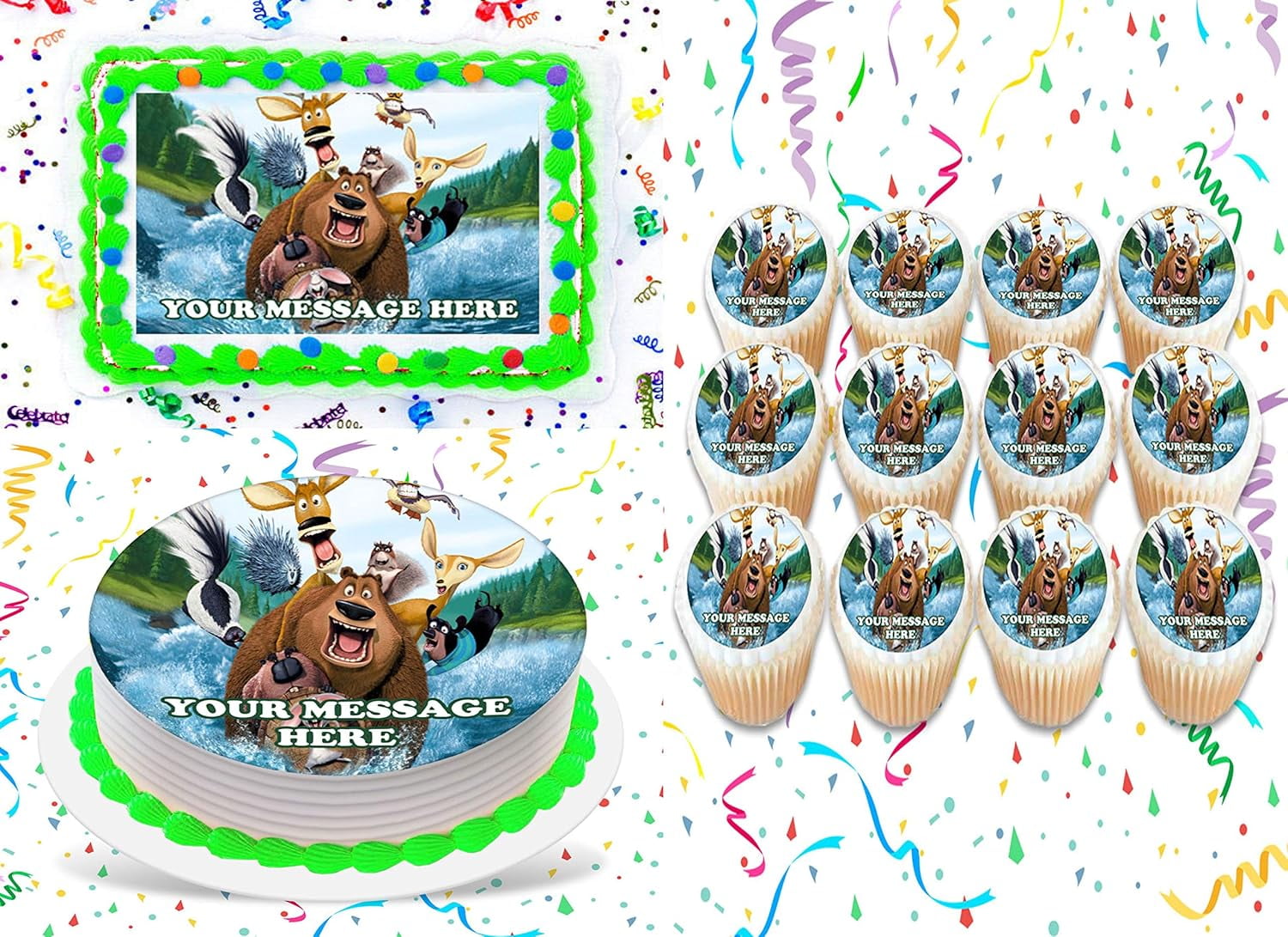 Open Season Cake Topper Edible Image Cupcakes Frosting Sugar Sheet (11 ...