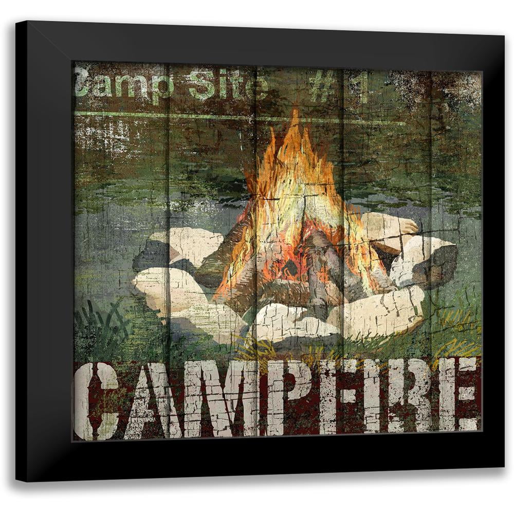 Open Season Campfire 15x15 Black Modern Framed Museum Art Print Titled ...