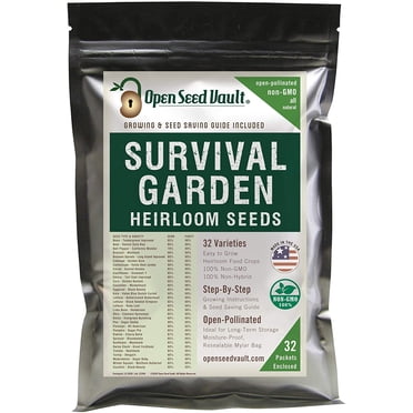 Organic Veg Garden: 50 Assorted Packs, Heirloom Vegetable Seeds, 30 ...