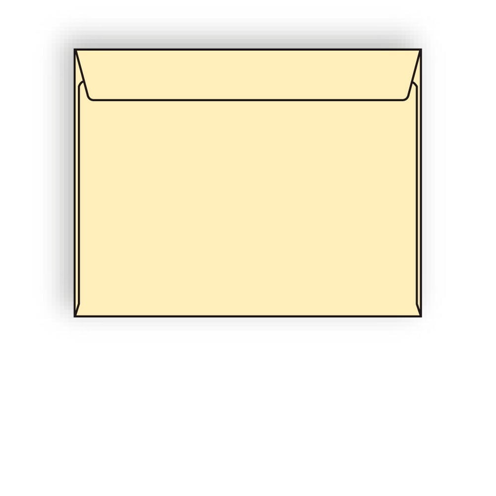 Open Side Booklet Envelopes, 9" x 12", 28#, Recycled, Ivory Pastel ...