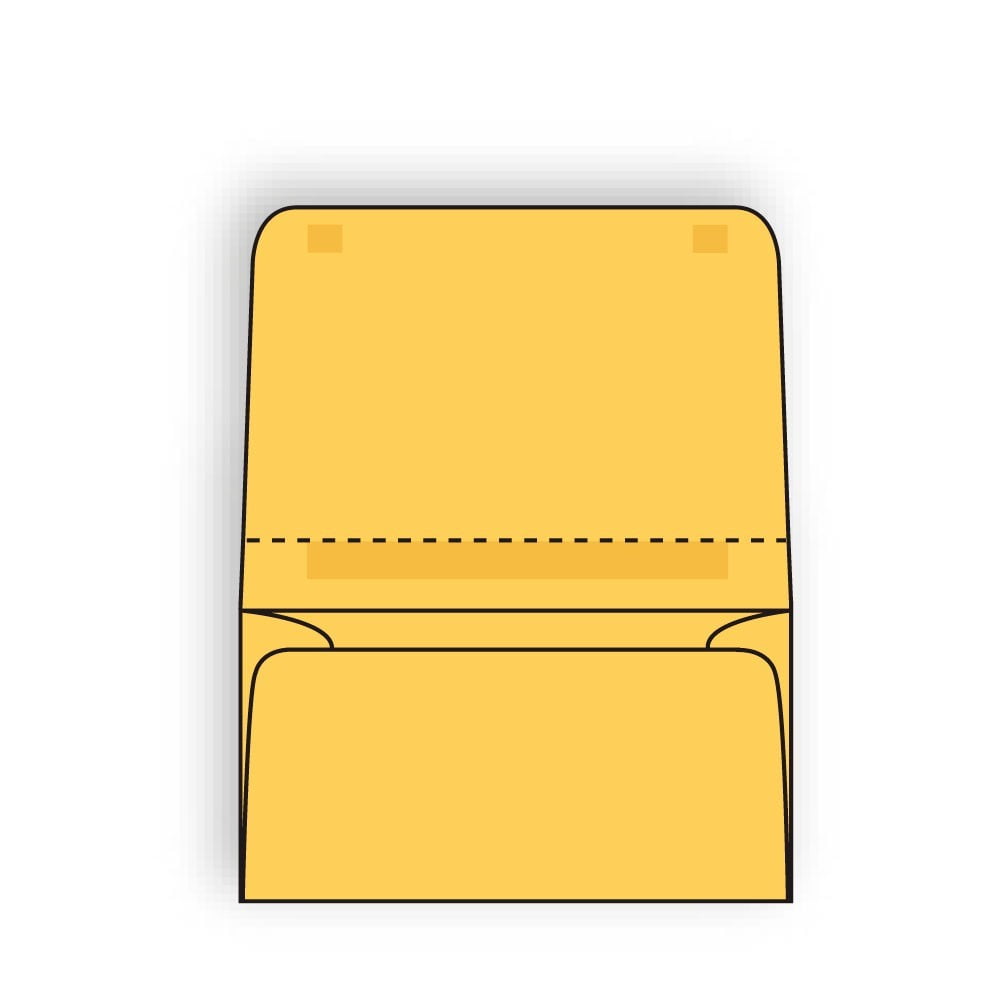 Open Side Dual Purpose Mailer Envelopes, 4-1/4" x 6-1/2", 24# Goldenrod ...