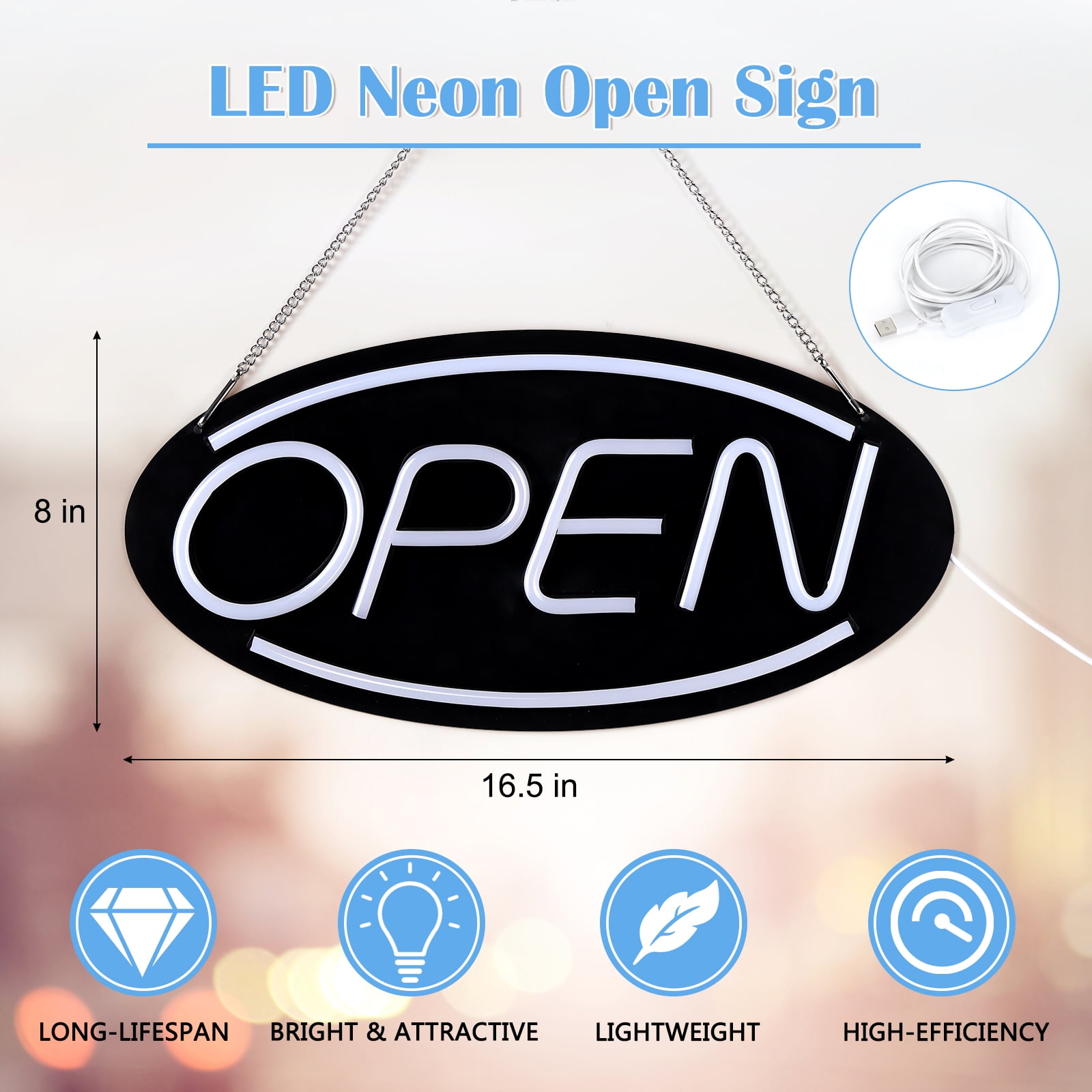 Open Sign, Bright High Visibility Advertising Board Electronic Display ...