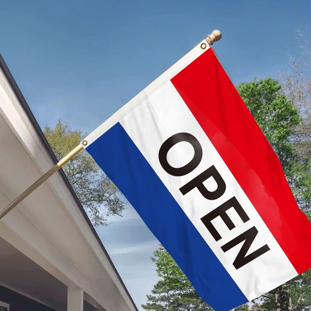 Open Sign Flag Business Flag Vivid Color Outdoor Advertising Decoration ...
