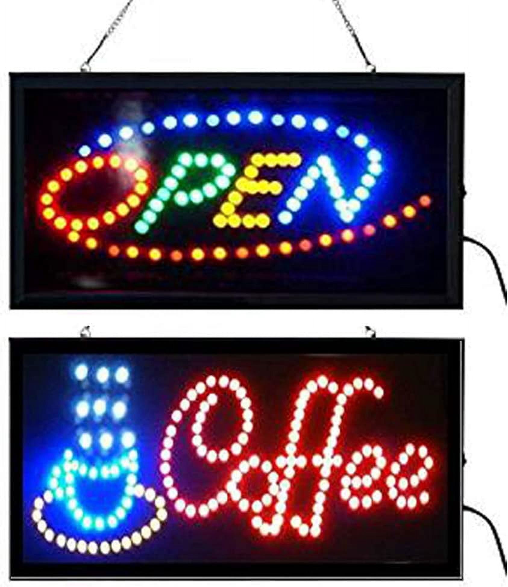 Open Sign and Coffee Sign Combo 19"x10" (L101+L18) - Walmart.com