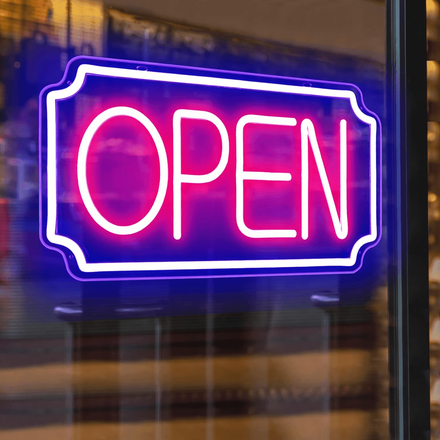 Open Signs for Business, Light Up LED Neon Open Sign for Business Window Storefront, Lighted ...