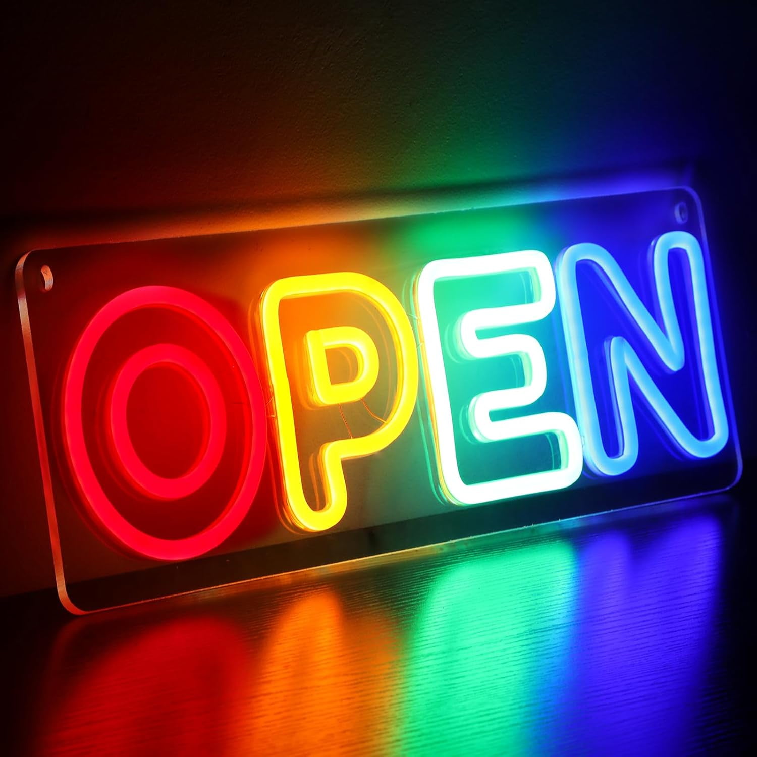 Open Signs for Business Ultra Bright LED Neon Open Sign 22 Inch Lighted ...