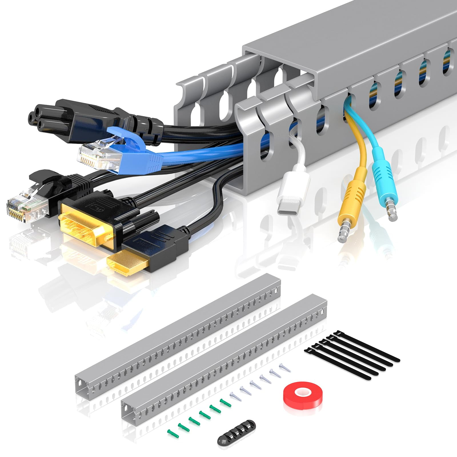 Open Slot Wire Duct Kit - Walmart.com