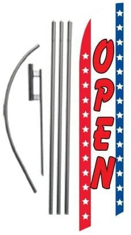 Open Stars/Stripes 15ft Feather Banner Swooper Flag Kit - Includes 15FT ...