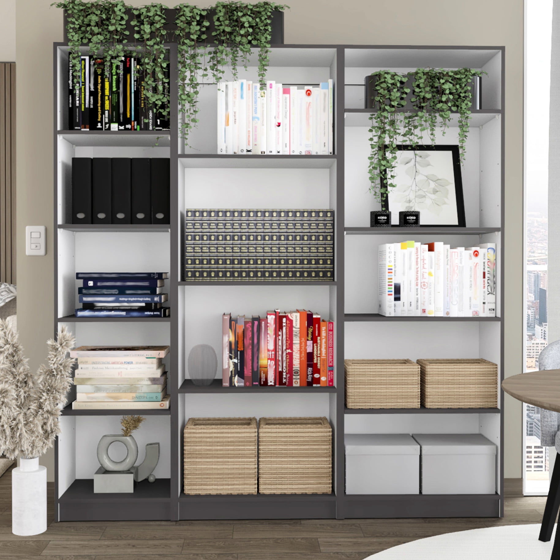 Open Storage, 14 Shelves, Multicolor - Diverse Shelf Sizes for Knick ...