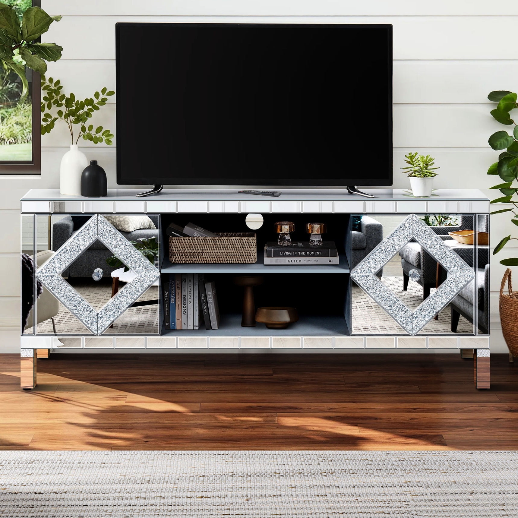 Open Storage and Cabinet Design - Media Entertainment, Organize Items ...