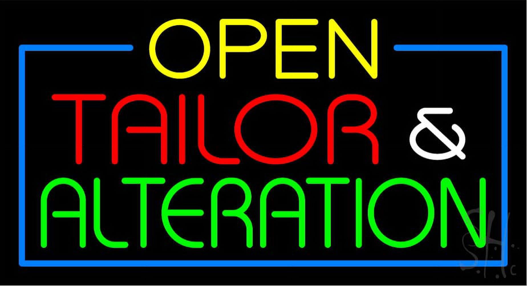 Open Tailor and Alteration LED Neon Sign 20" Tall x 37" Wide - inches ...
