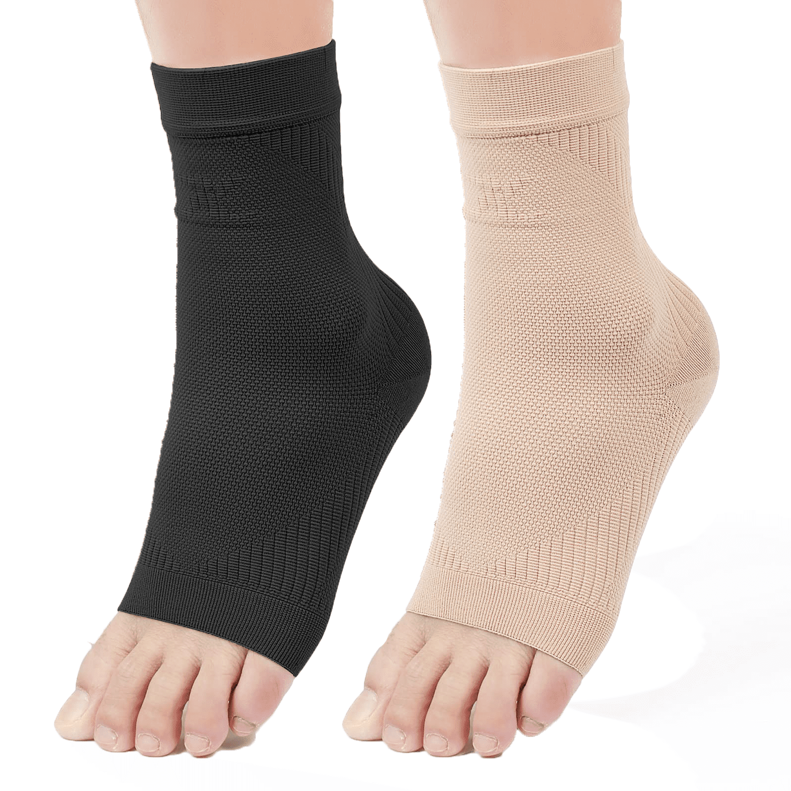 Open Toe Adjustable Ankle Brace Compression Sleeves with Arch Support ...