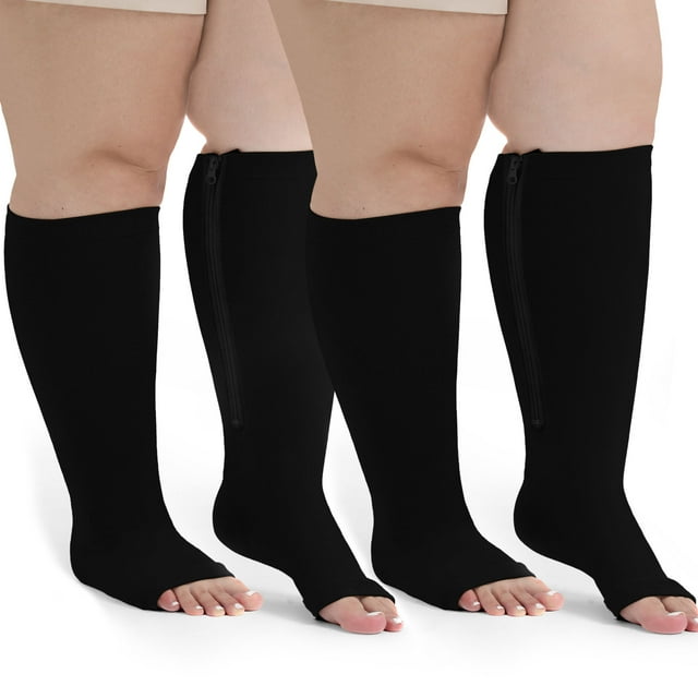 Compression Socks for Women: AMITOFO Open Toe Compression Socks for ...