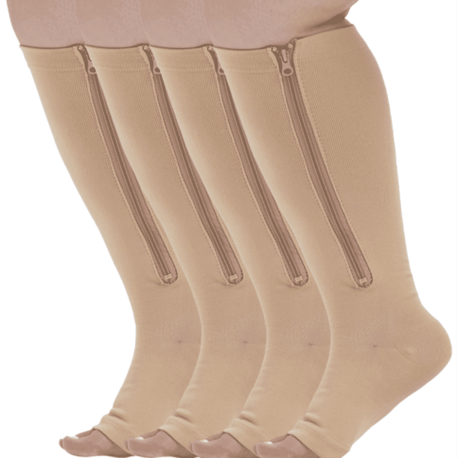 Open Toe Compression Socks Women & Men: Plus Size Compression Socks for ...