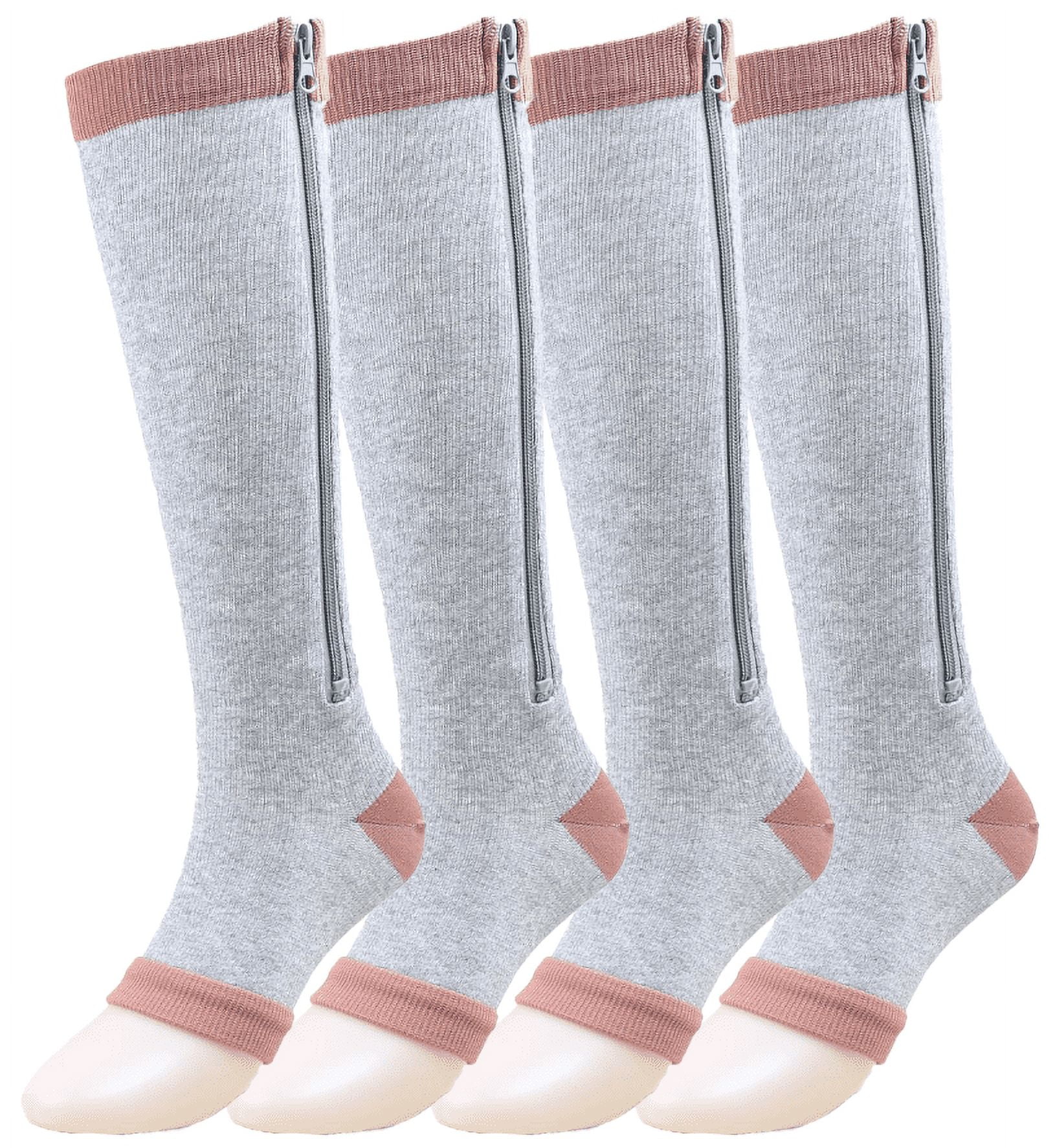 Open Toe Compression Socks: Zipper Compression Socks for Women & Men ...