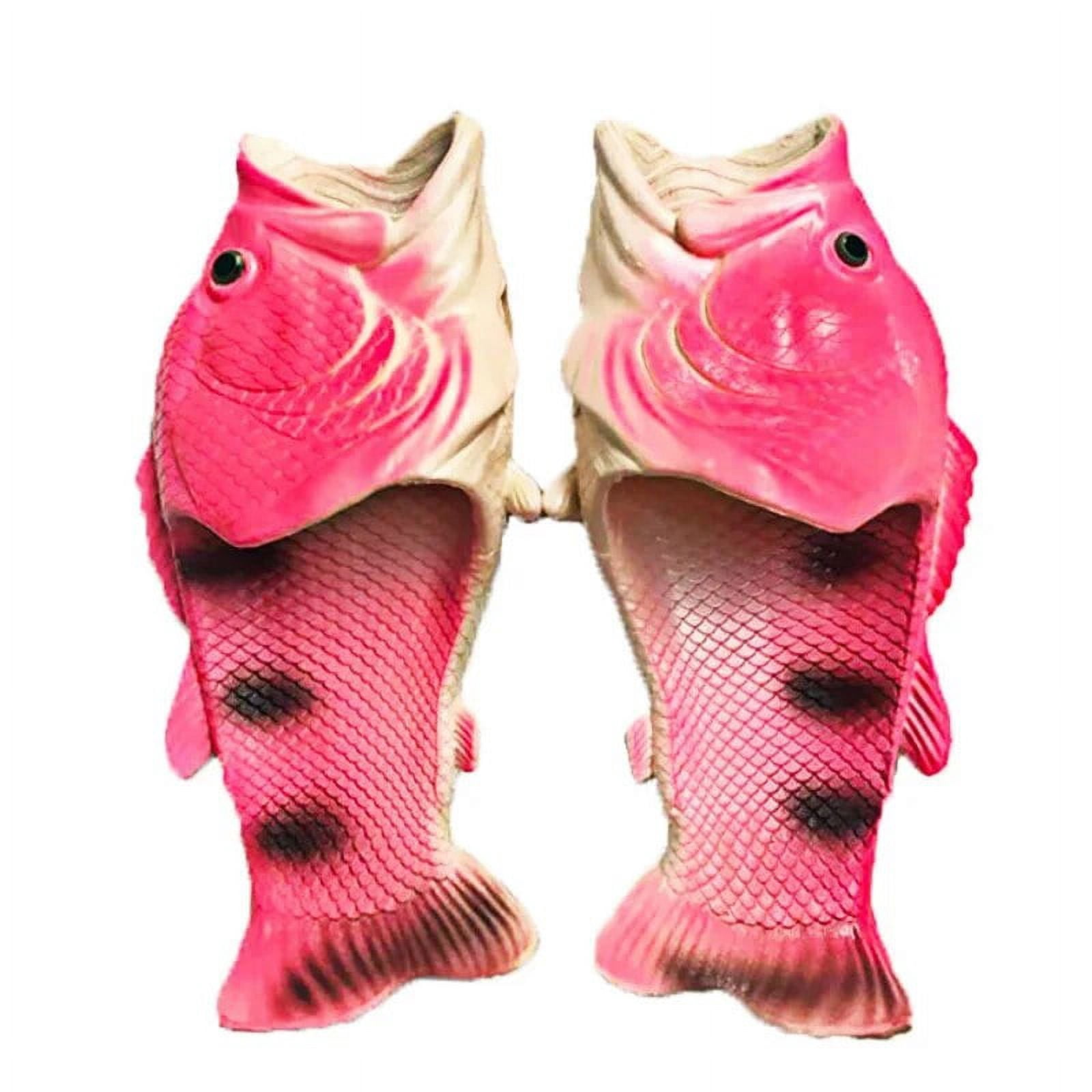 Open Toe Funny Male's Footwear Women's Fish Slippers Outdoor Couples ...