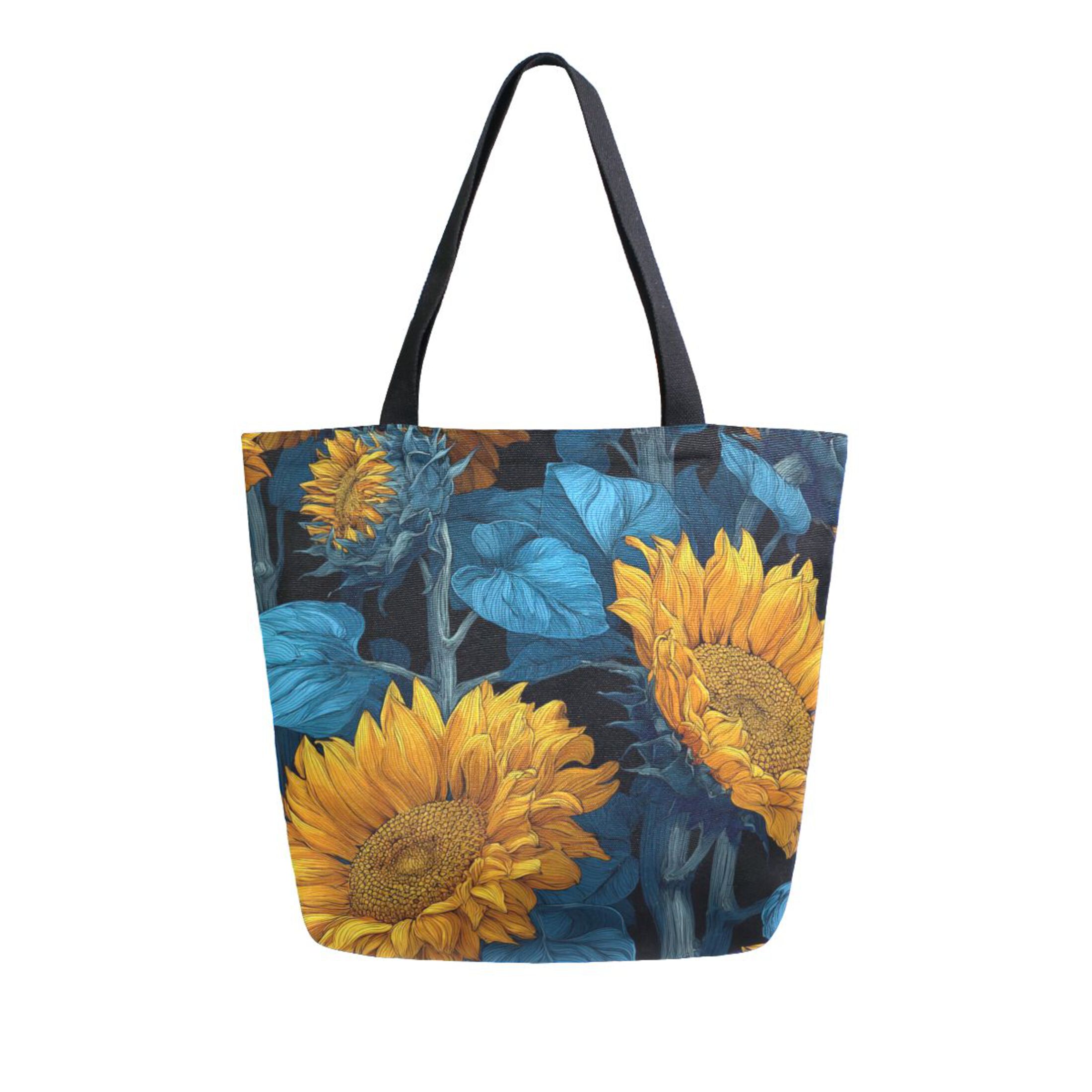 Open Top Canvas Tote Bag with Zipper Reusable Shopping Bag 13.5x15 ...
