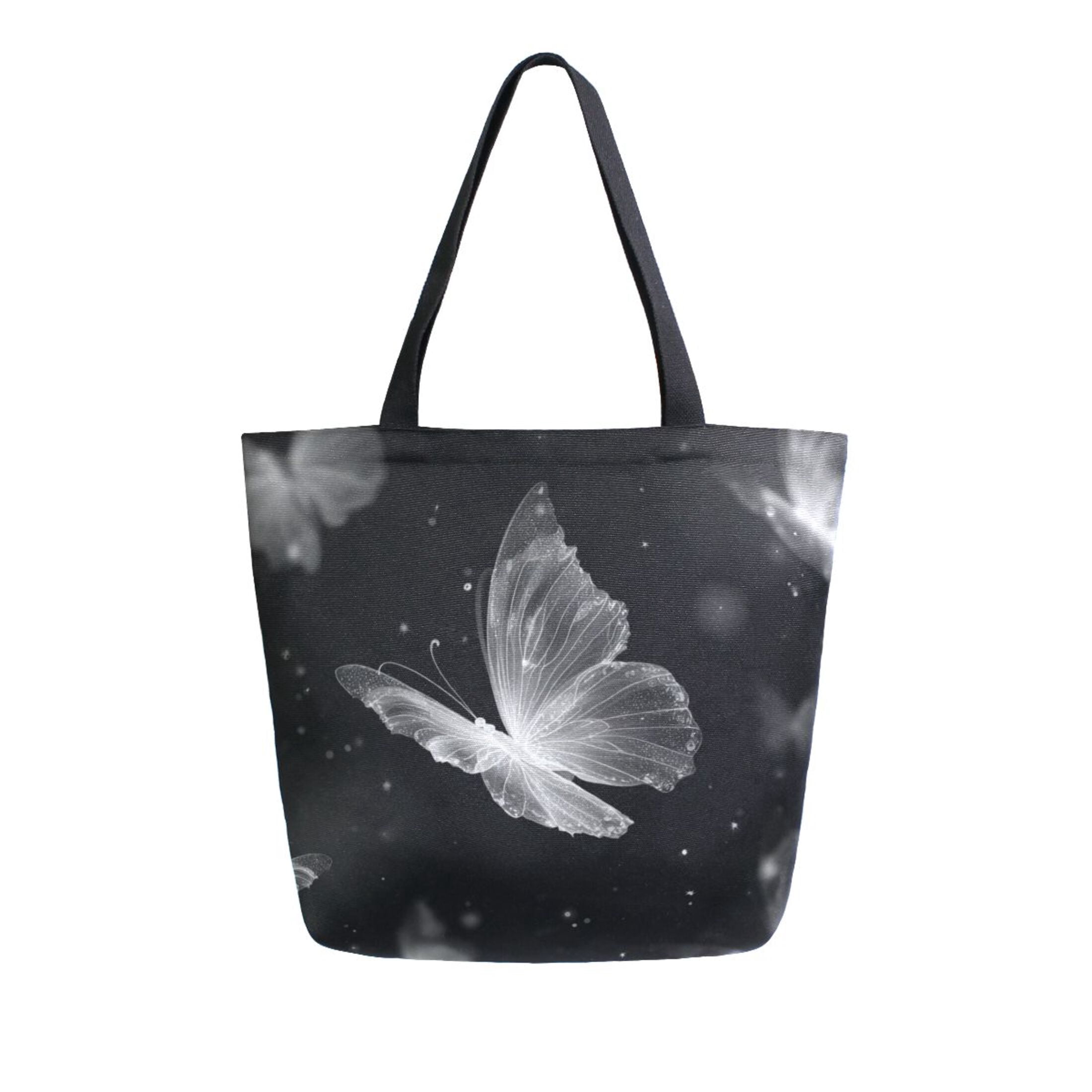 Open Top Canvas Tote Bag with Zipper Reusable Shopping Bag 13.5x15 ...
