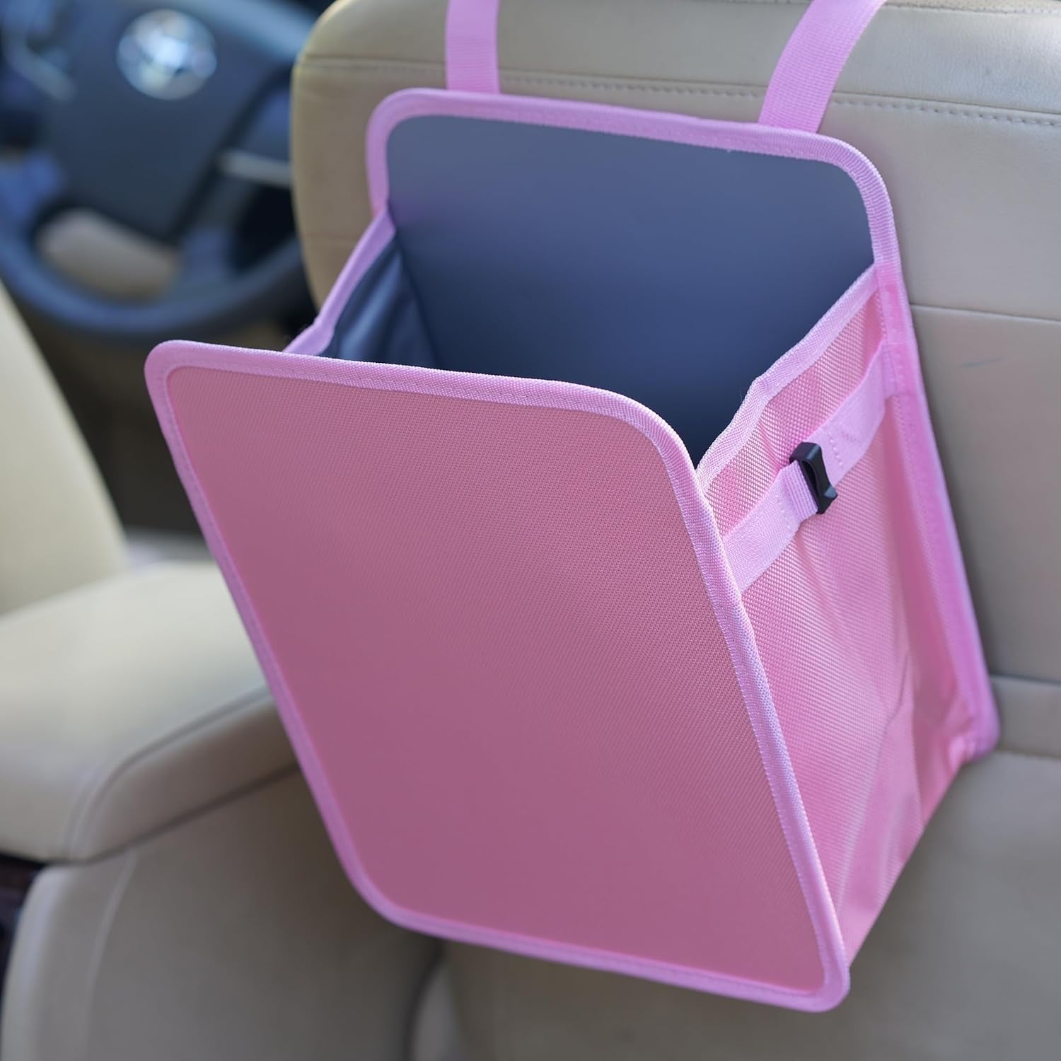 Open-Top Car Trash Can, Large Capacity Hanging Car Trash Bag with Water ...