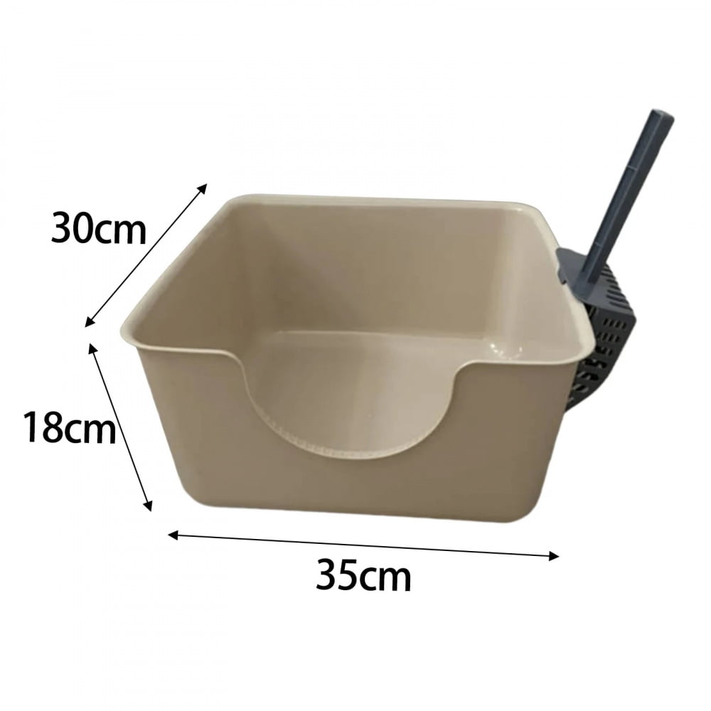 Open Top Pet Litter Tray Anti Splashing Cat Bedpan Cat Litter Box with ...