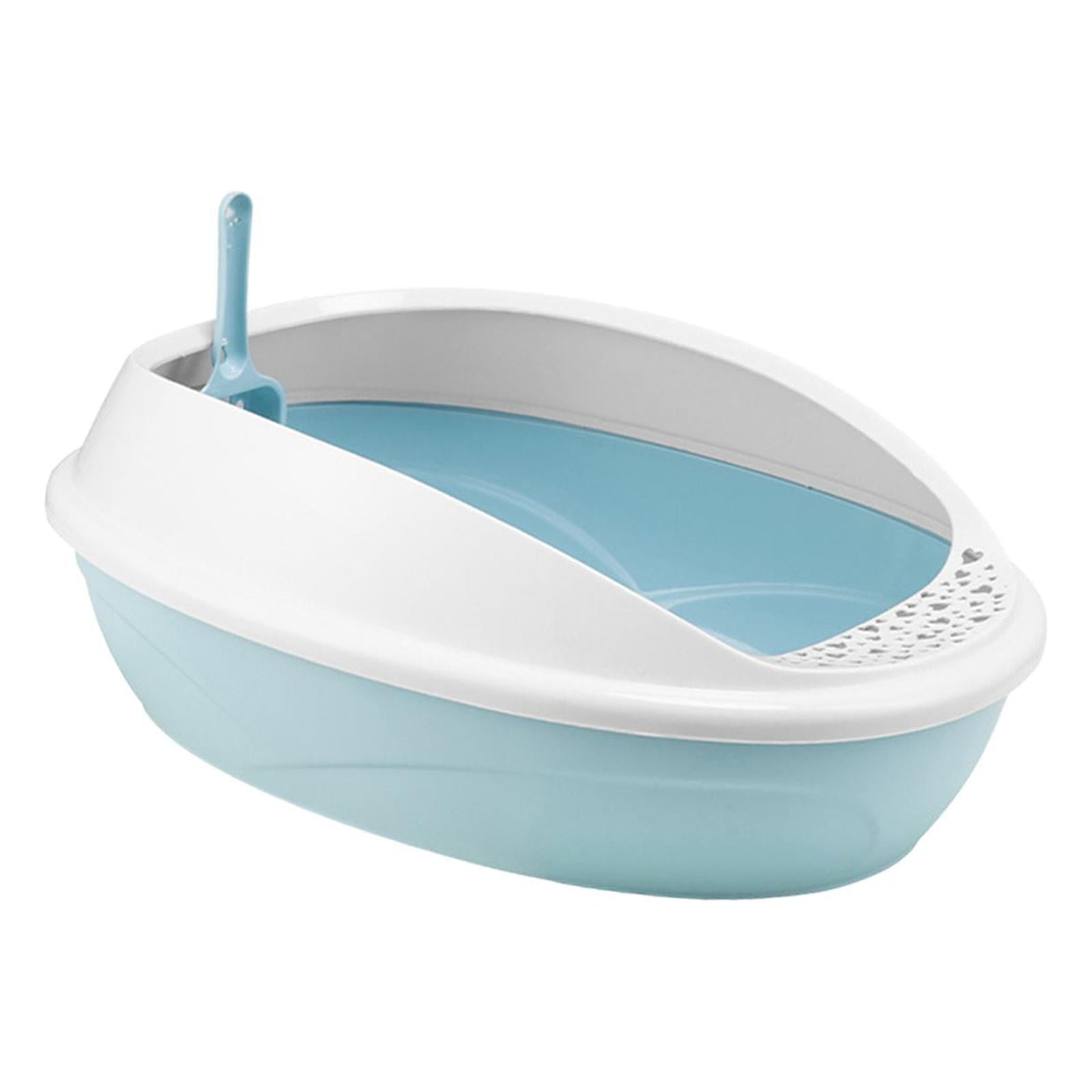 Open Top Pet Litter Tray Cat Sand Box Portable Splashproof Cat Litter ...