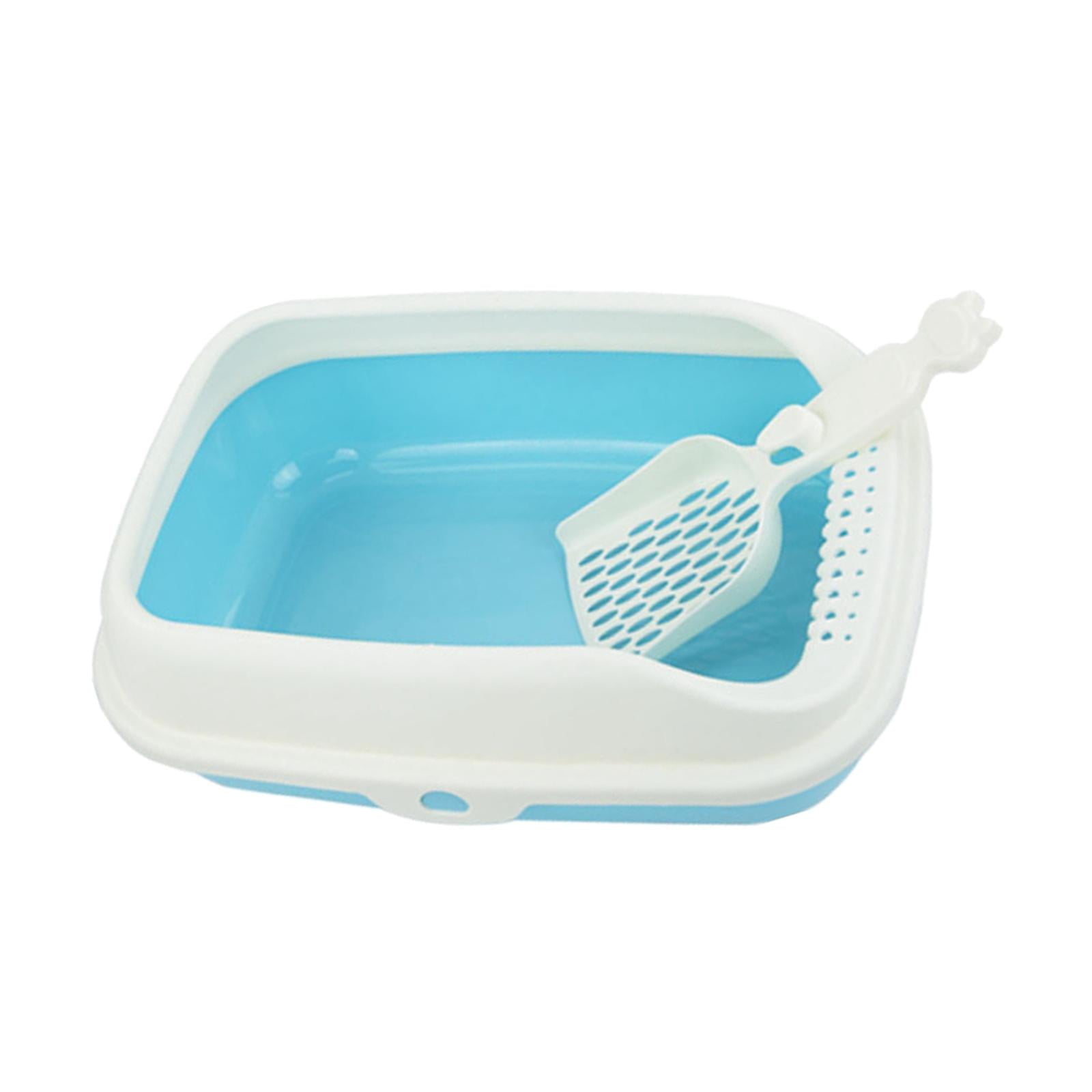 Open Top Pet Litter Tray High Sided Cat Toilet Anti Splashing Cat ...