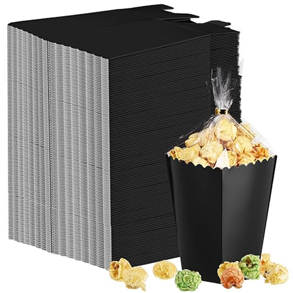 Open Top Popcorn Box Set of 24 Popcorn Favor Boxes,Cardboard Candy ...