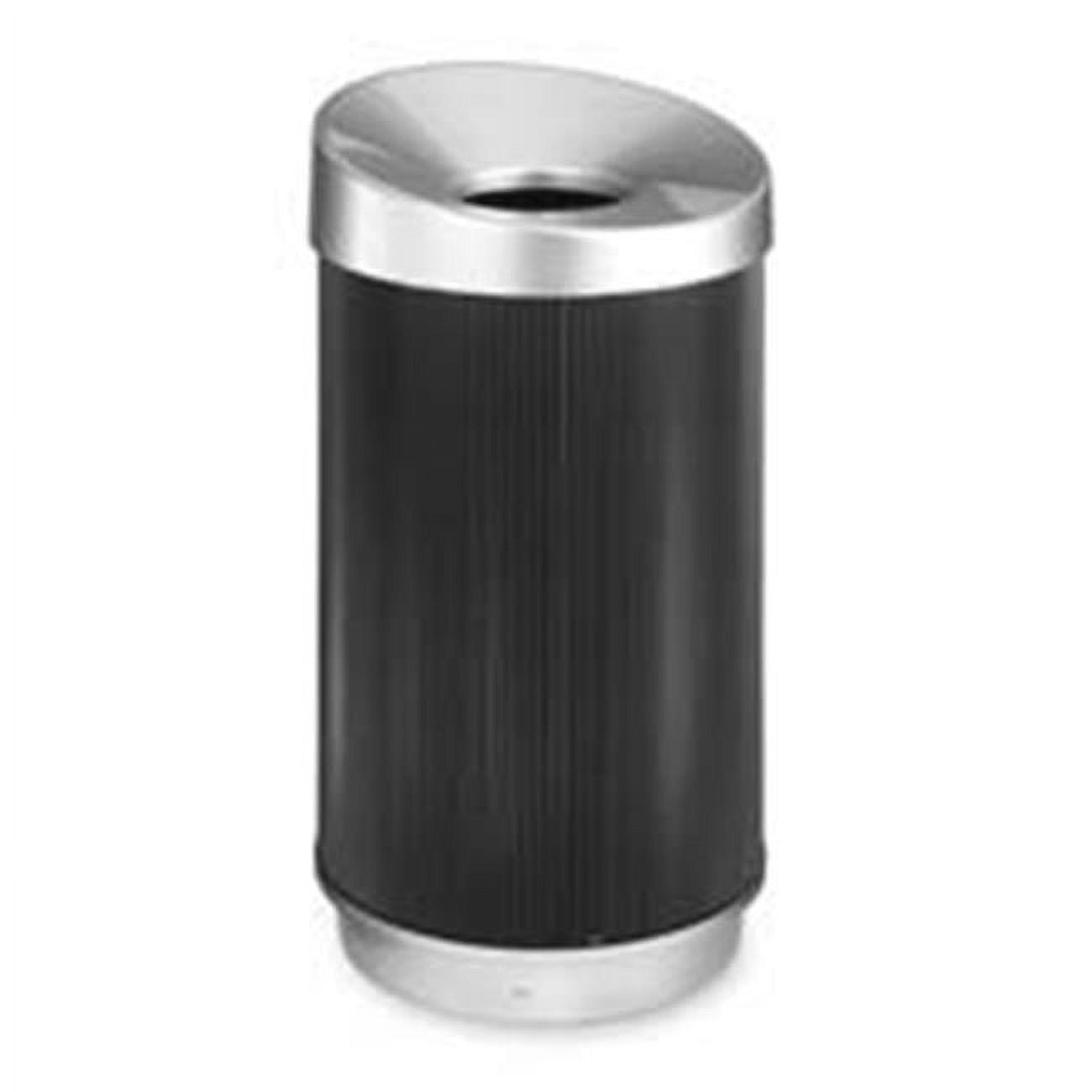 Open Top Waste Receptacle- 38 Gal.- 20ft.x36in.- Black-Chrome - Walmart.com