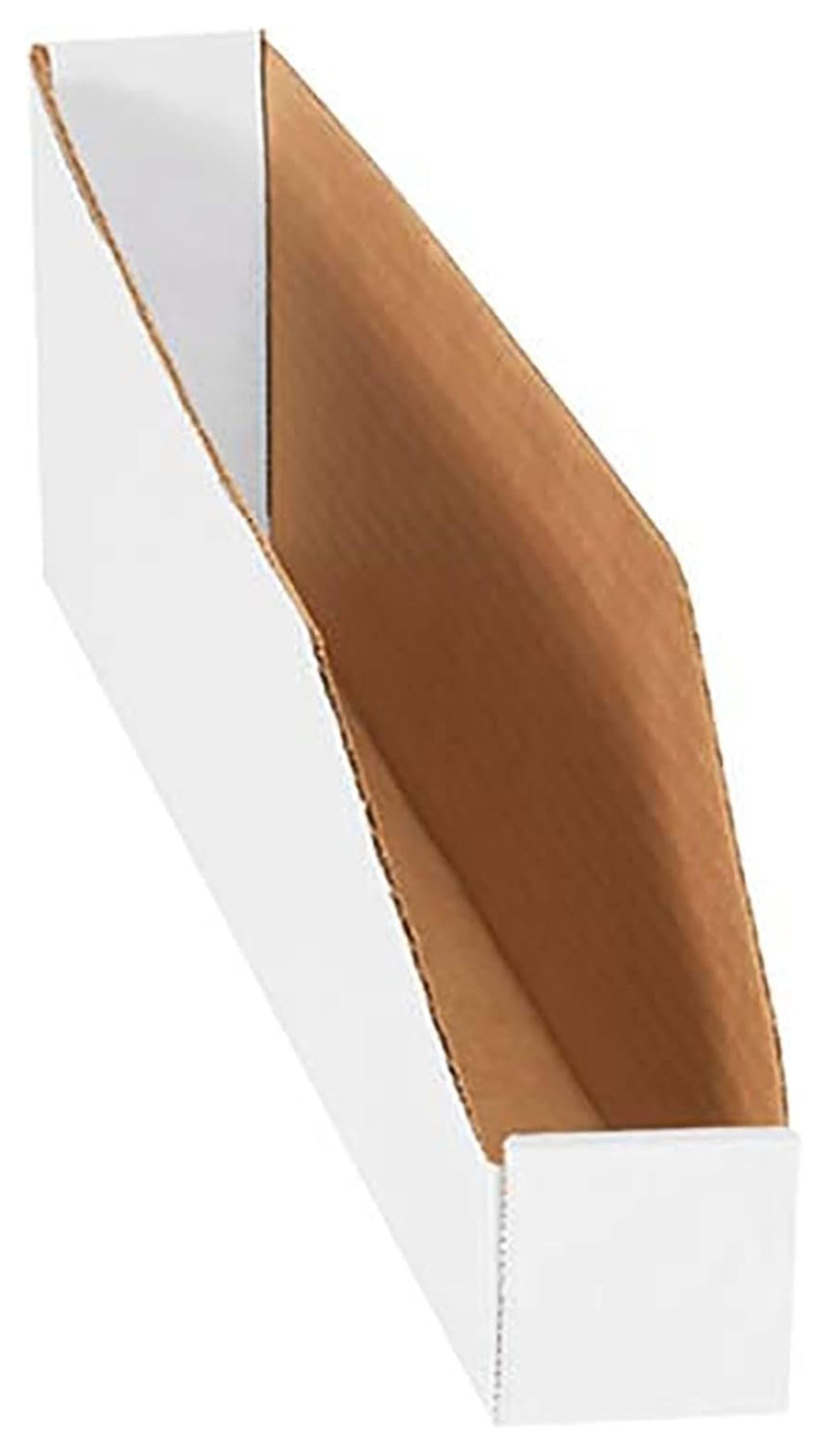 Open Top White Corrugated Bin Box, 2" x 18" x 4-1/2", Lot of 50 ...