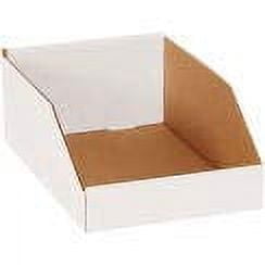 Open Top White Corrugated Bin Box, 8" x 12" x 4-1/2", Lot of 50 ...