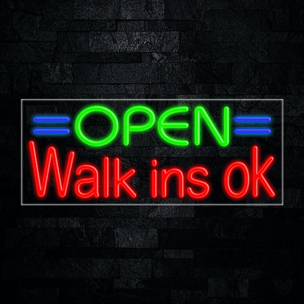 Open Walk ins OK-LED Neon Sign 30"L x 12"H #30941 - Walmart.com