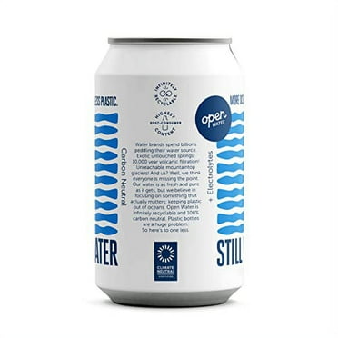 Open Water Pure Still Canned Water with Electrolytes, 12-oz Aluminum ...