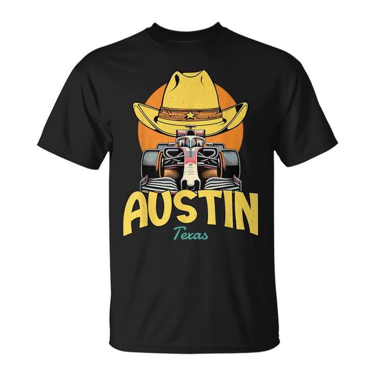 Open Wheel Formula Racing Car Austin Texas Circuit USA Flag T-Shirt ...