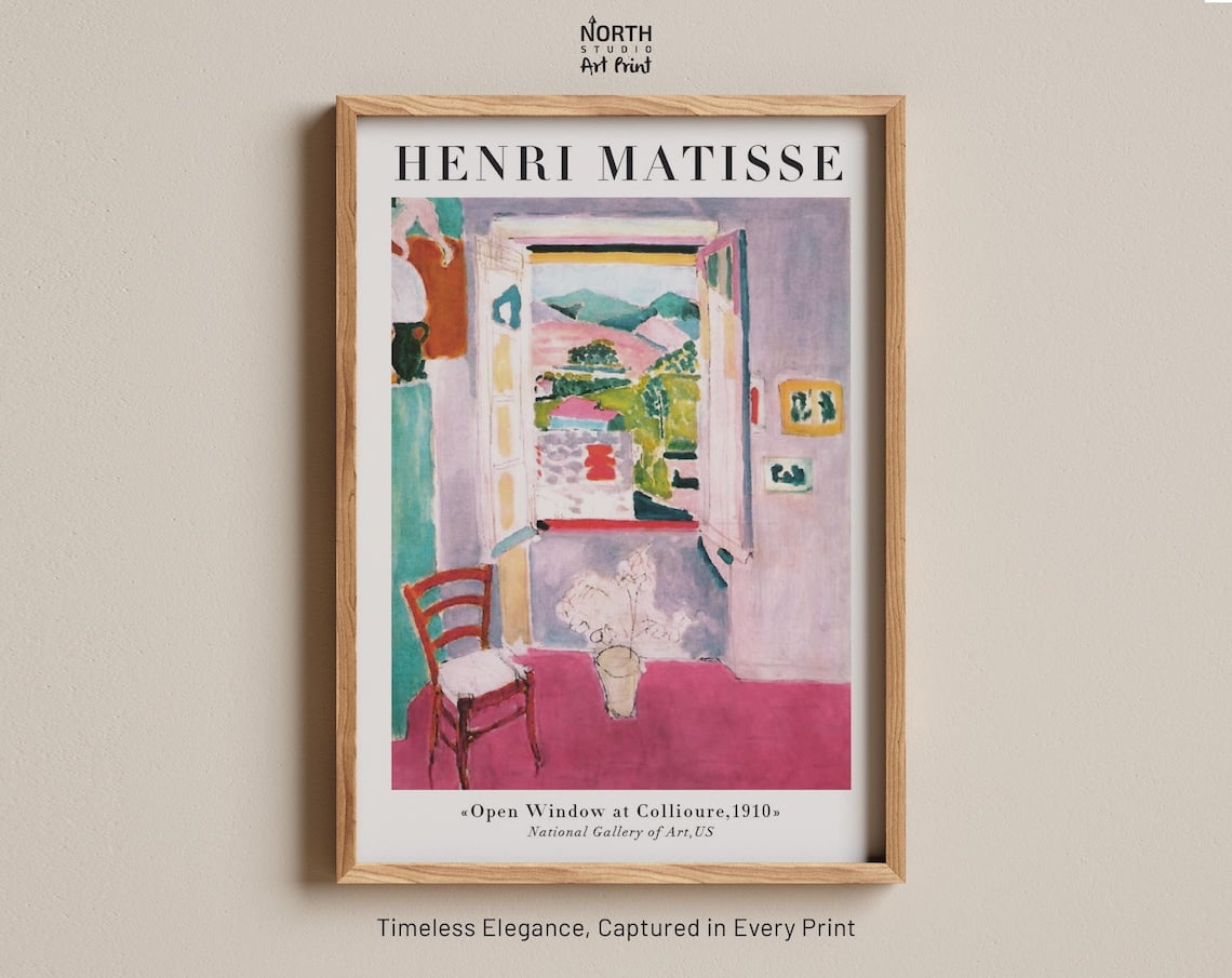 Open Window At Collioure Print, Henri Matisse Print, Fauvist Interior ...