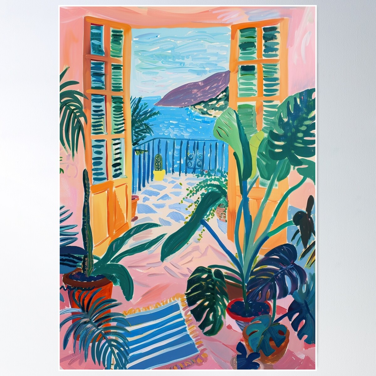 Open Window Monstera Inspired By Matisse Poster Wall Art, Modern Wall ...