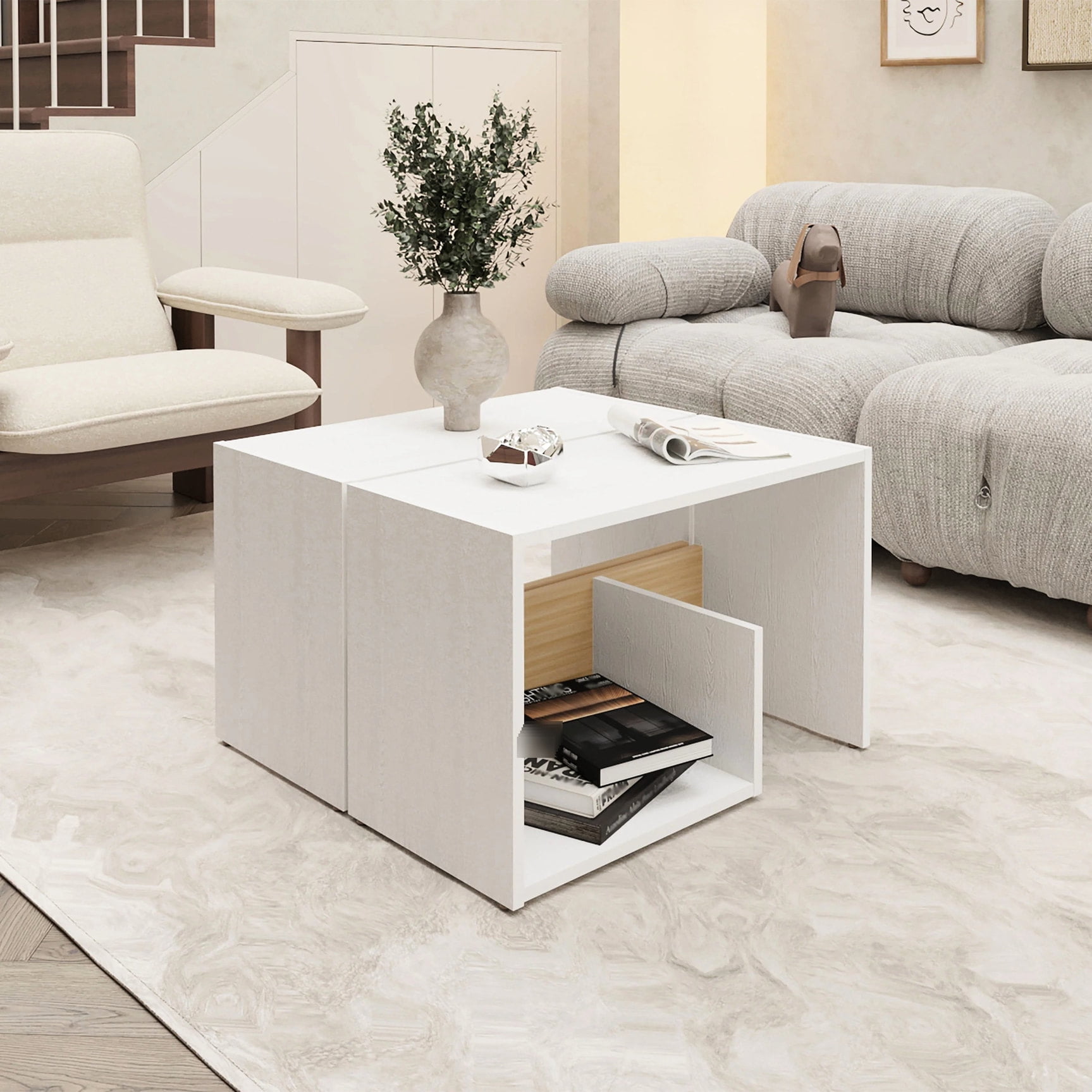 Open storage side piece / In living environment / Modern and practical ...