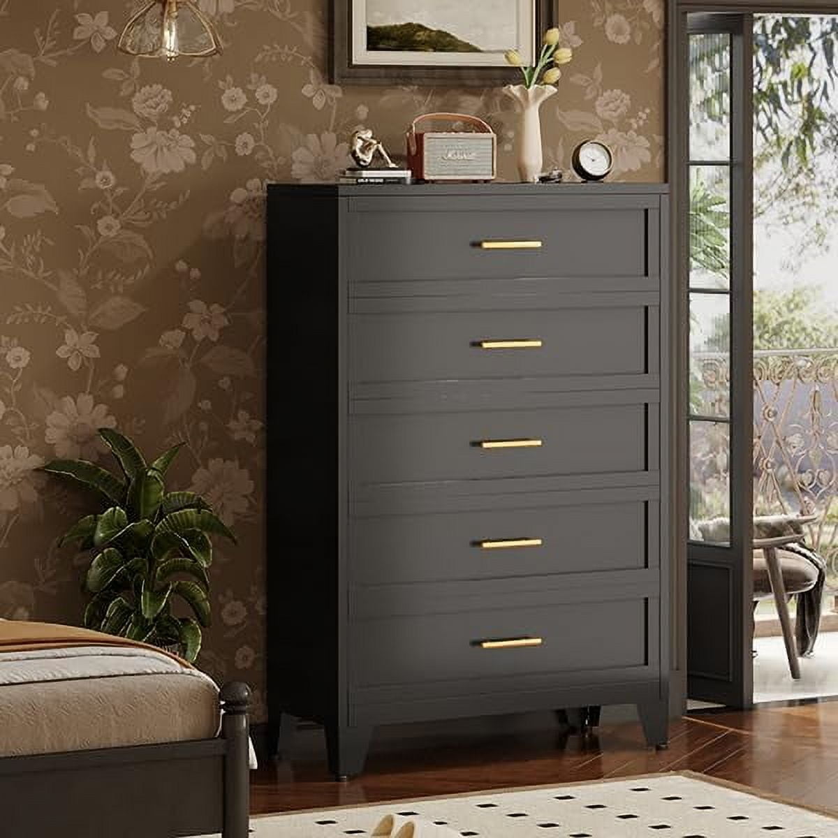 Open top Metal Tall Dressers for Bedroom Chest of Drawers Storage ...