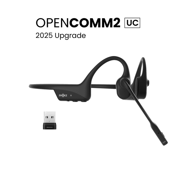 OpenComm2 UC 2025 Upgrade - Open-Ear Wireless Computer Headset with ...
