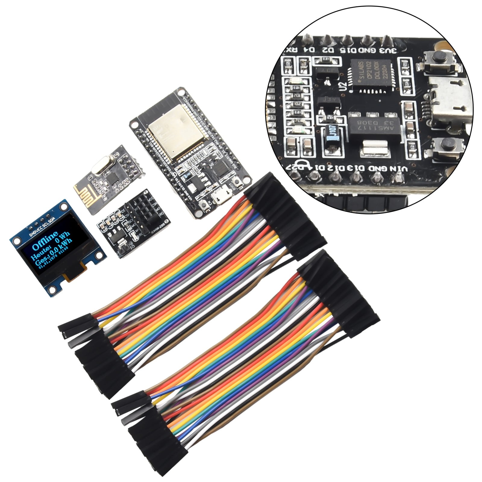 OpenDTU For Hoymiles DIY Kit ESP32+NRF24L01+Cable+ Display+Module ...