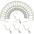 Openable Curtain Rings with Clips 3 inch Interior Diameter 24 Pack ...