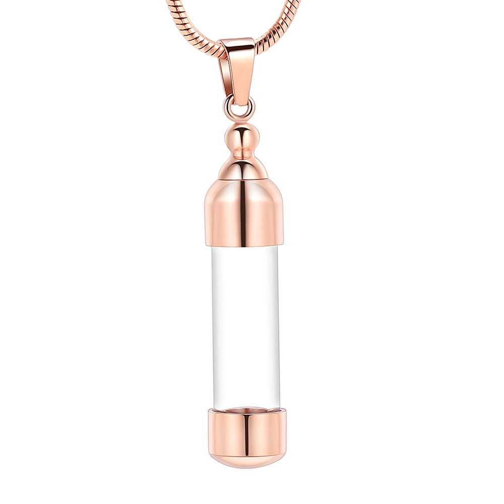 Openable Glass Cremation Memorial Urn Necklace Ashes Keepsake Capsule ...