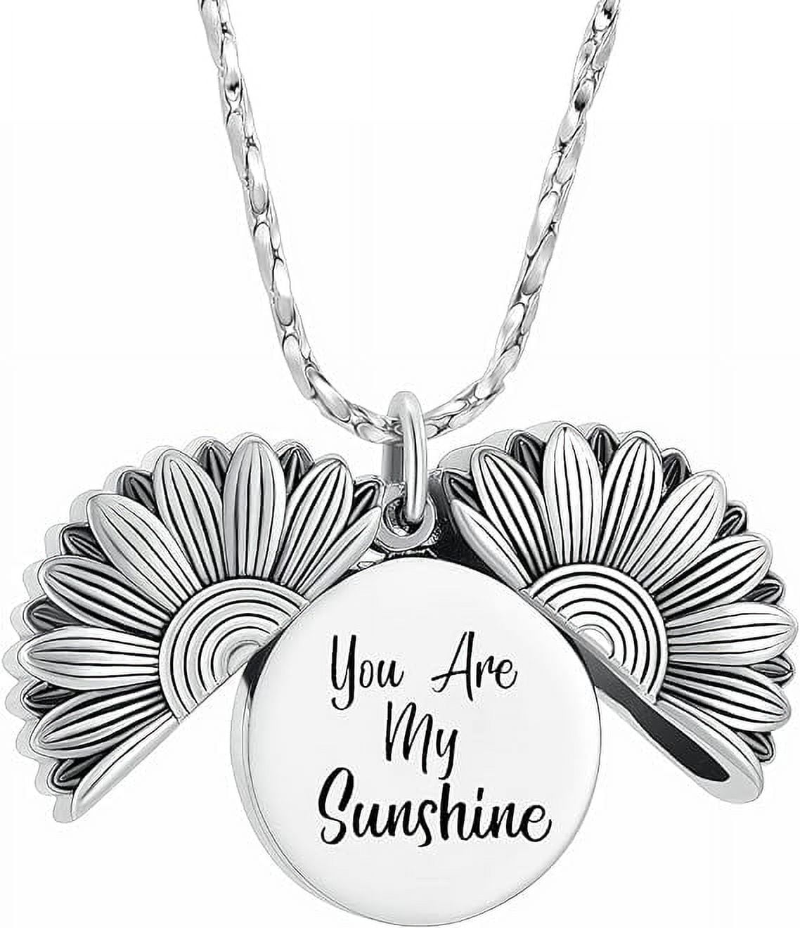 Openable Sunflower Urn Necklace for Ashes - You Are My Sunshine ...