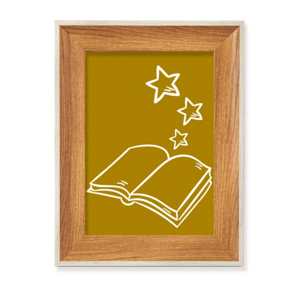 Opening Books Releasing Knowledge Stars Desktop Wooden Photo Frame ...
