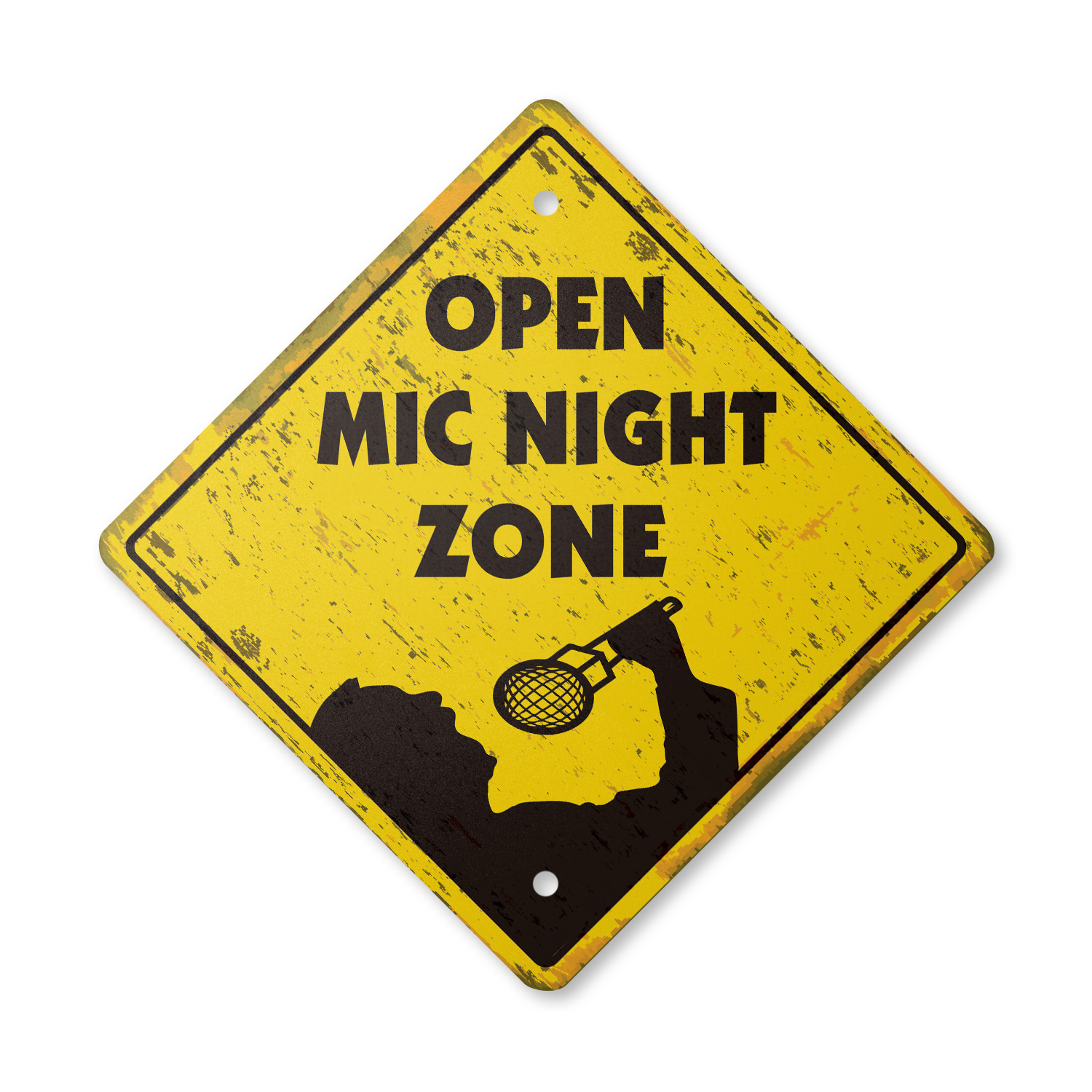 Openmic Vintage Crossing Sign Zone Xing | Indoor/Outdoor Plastic | 12 ...